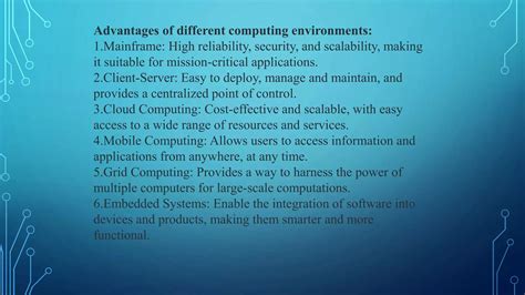 Computing Environmentspptx Operating Systems Computer Software And Applications