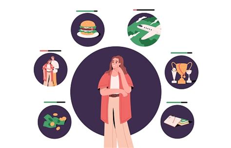 코칭 휠 심리학 개념 삶의 균형과 조화를 추정하는 사람 그 영역과 범주 관계 금융 및 여행 흰색 배경에 격리된 플랫 벡터 그림 교육에 대한 스톡 벡터 아트 및 기타 이미지