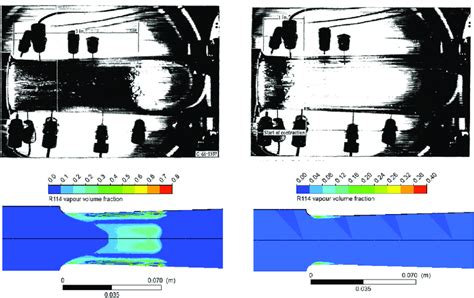 Fig A4 The Comparison Of Cavitation Appearance In Experiment And Cfd