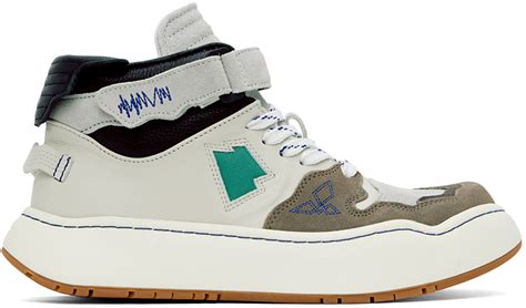 Green And Gray Log Khalif Sneakers By Ader Error On Sale