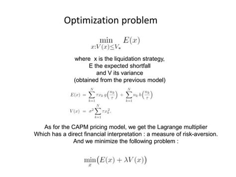 Optimal Order Execution Ppt