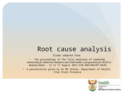 PPTX Root Cause Analysis Slides Adapted From The Proceedings Of The First Workshop Of