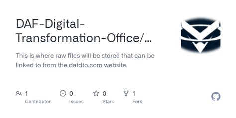 Github Daf Digital Transformation Officepublic Website Content This Is Where Raw Files Will