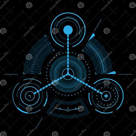 Futuristic User Interface Hud Elements Vector Illustration Stock Vector Illustration Of