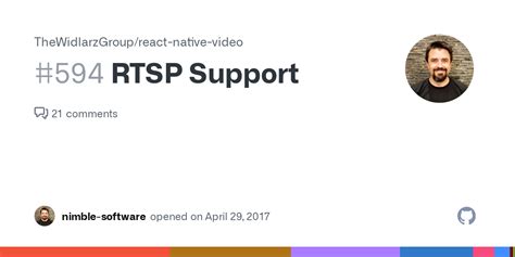 rtsp support · issue 594 · thewidlarzgroup react native video · github