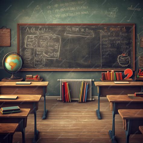 Premium Ai Image Blackboard In A Classroom Premium Ai Image Blackboard In A Classroom