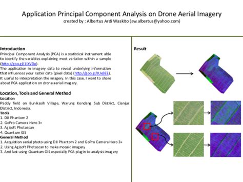 Pdf Application Principal Component Analysis On Drone Aerial Imagery