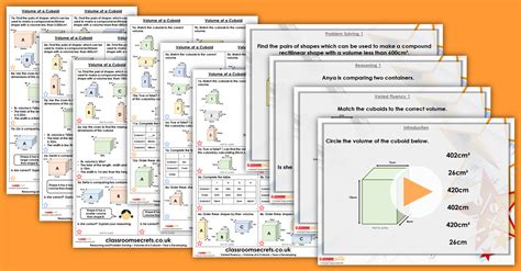 Volume Of Cuboids Gcse Revision Gcse Revision Math Maths Ks2 Ks3 Ks4