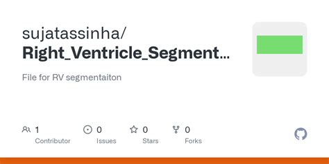 github sujatassinha right ventricle segmentation file for rv