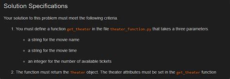 solution specifications your solution to this problem