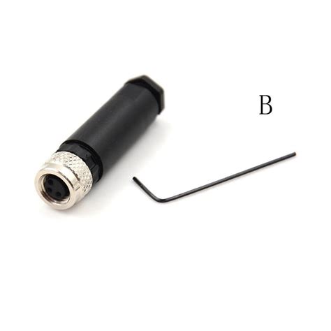 Sensor Connector M8 Male Female Screw Threaded Plug Coupling 3 4 Pin A