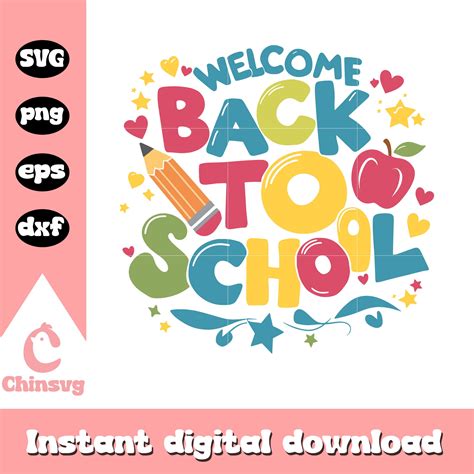 Welcome Back To School Clipart Svg Going Back To School Svg Chinsvg