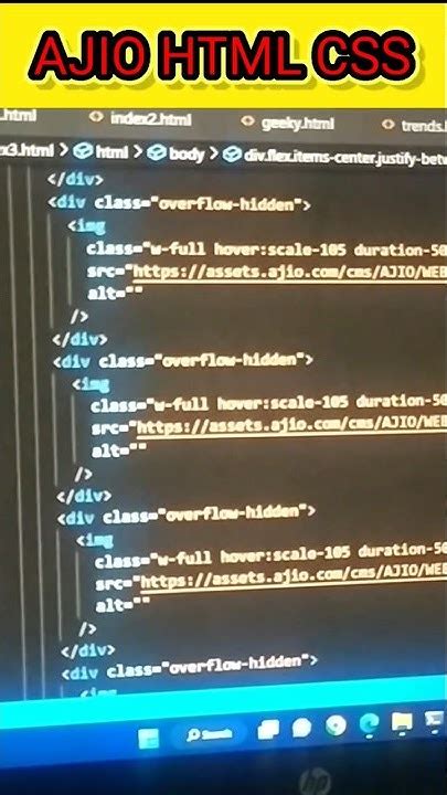 Ajio Trend Useing Htmlandcss Ytshorts Html Css Coder Youtube