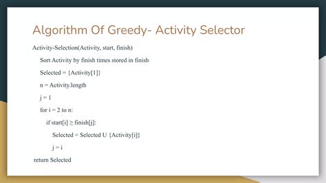 Activity Selection Problem Pdf Computer Software And Applications Computing