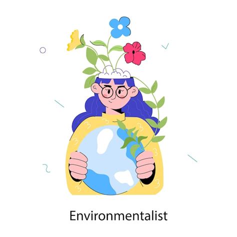 Premium Vector Latest Doodle Mini Illustration Of An Environmentalist