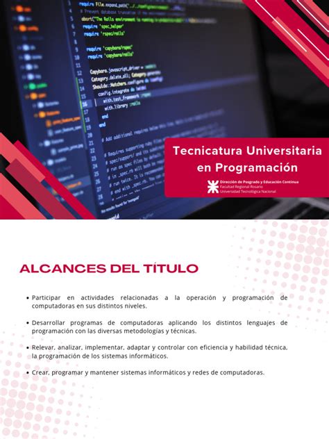 Folletocarrera Folleto Tup 2025 Pdf Programación De Computadoras Lenguaje De Programación