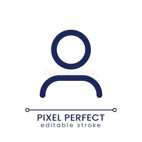 Account Avatar Pixel Perfect Linear Ui Icon Stock Vector Illustration Of Member Partner