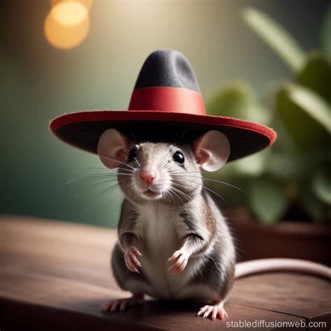 Terrifying Robot Rat With Mexican Hat Stable Diffusion Online