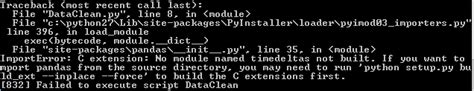 python importerror c extension no module named timedeltas not built