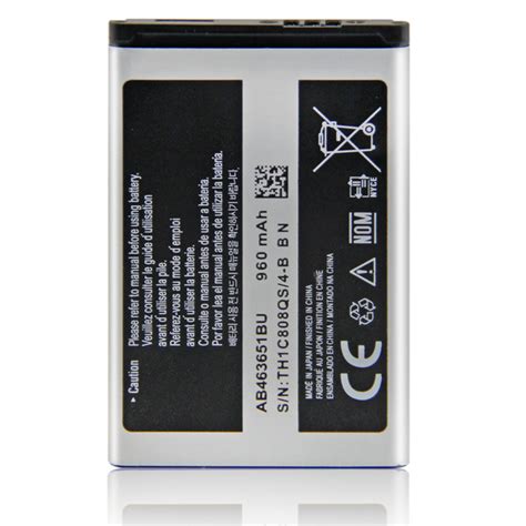 Акумулятор Samsung GT-S5610 - AB463651BU/E/C - 960 mAh [Original PRC ...