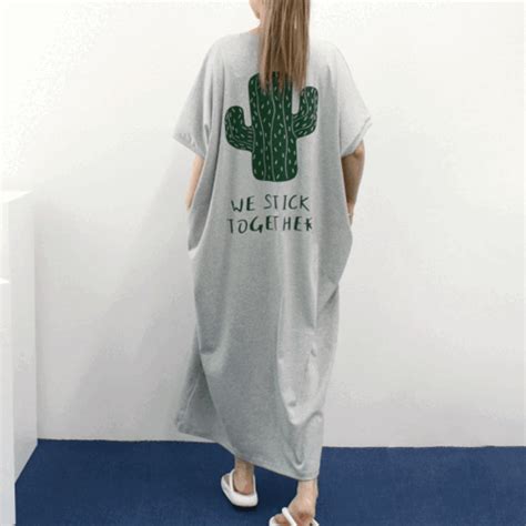 선인장나시 롱 원피스