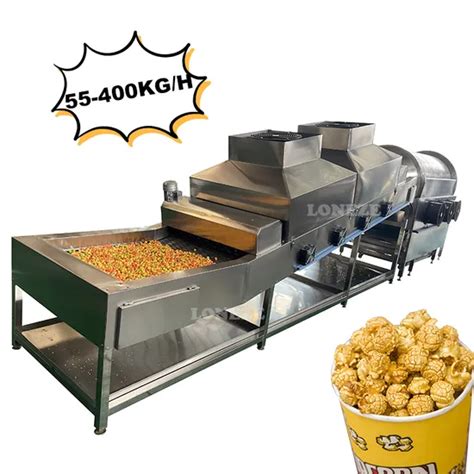 Industrial Commercial Popcorn Production Line Caramel Popcorn Flavored