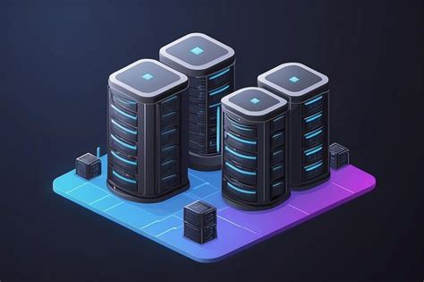 Database Server Isometric Icon Premium Ai Generated Image