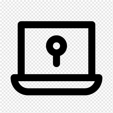 컴퓨터 노트북 잠금 보호 보안 보안 보안 아이콘 Png Pngwing