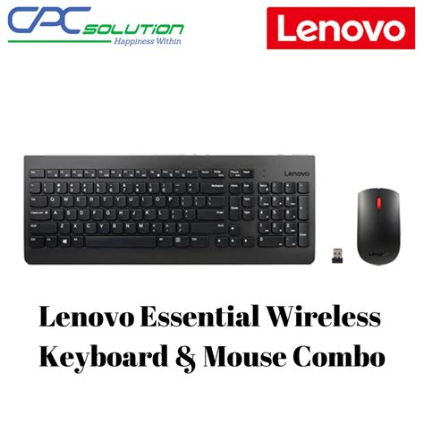 Lenovo Essential Wireless Keyboard And Mouse Combo Shopee Singapore