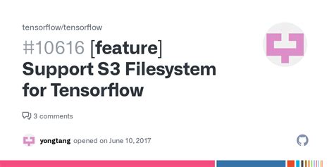 [feature] support s3 filesystem for tensorflow · issue 10616