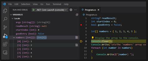 C The Vs Code Debugger Interface Code Thingys 🧑🏿‍💻
