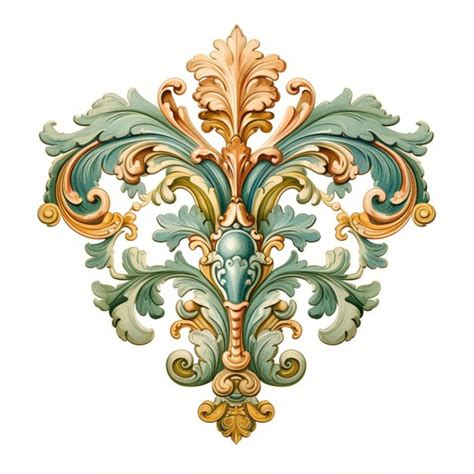 Premium Photo There Is A Picture Of A Decorative Design On A White Background Generative Ai