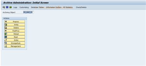 GLARI1 SAP Tcode Flex GL Line Item Archiving