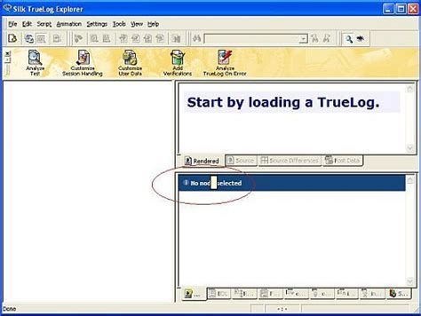 How Can I Resolve Truelog Explorer Showing A No Node Selected Error