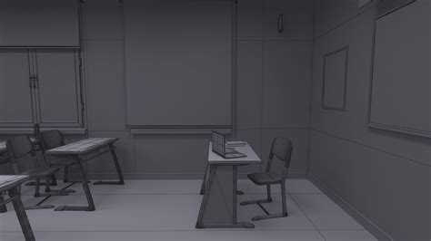 Classroom 02 3d Model 99 3ds Obj Fbx Max Free3d