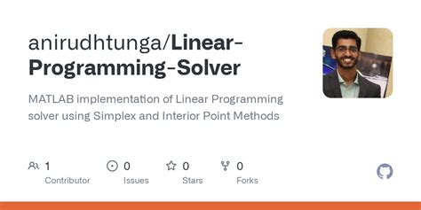 Github Anirudhtungalinear Programming Solver Matlab Implementation