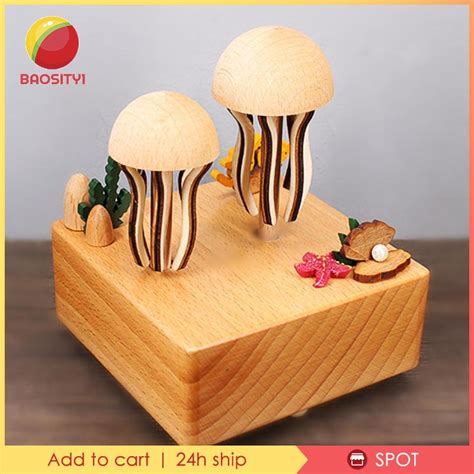 [baosity1] กล่องดนตรีไม้แมงกะพรุน 32 เพลง ของขวัญวันเกิด สําหรับครอบครัว เด็ก Shopee Thailand