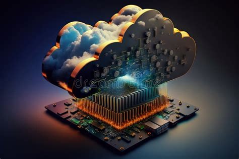 cloud technologies for backup and data storage concept illustration of computer systems