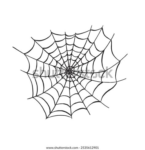 Spider Web Sketch Vector Graphic Line Stock Vector Royalty Free