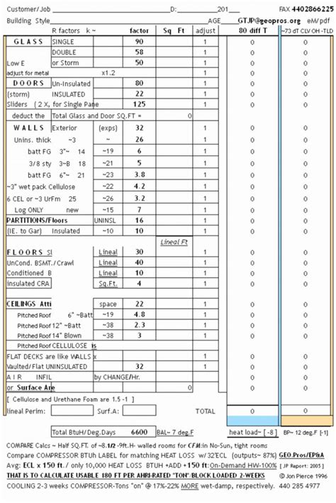 Hvac Load Calculation Spreadsheet In Hvac Load Calculation Spreadsheet New How To Create An