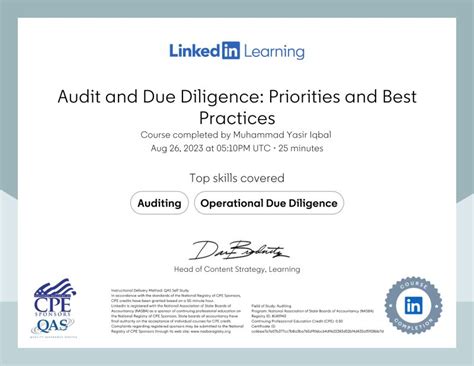 Muhammad Yasir Iqbal On Linkedin Certificate Of Completion