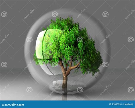 Tree In A Bubble Stock Illustration Illustration Of Grass