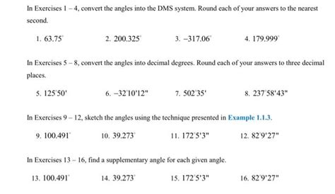 Solved In Exercises Convert The Angles Into The DMS Chegg
