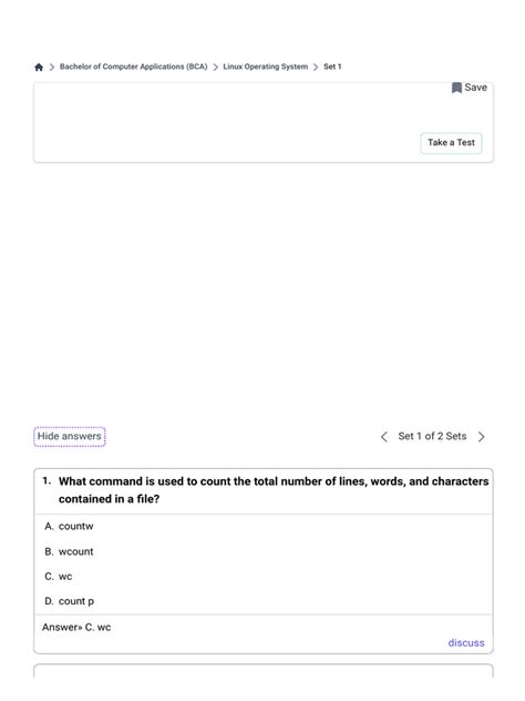 130 Linux Operating System Solved Mcqs With Pdf Download Pdf Operating System Computer File