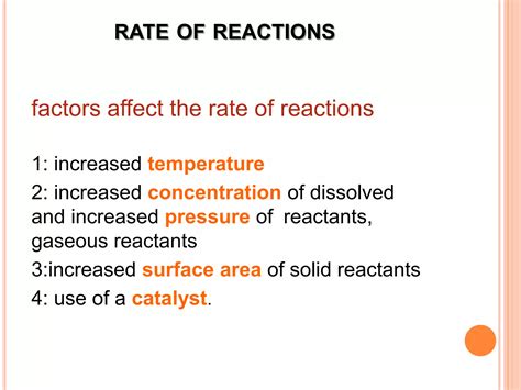 Rate Of Reactions Pptx