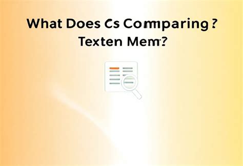what does comparing text mean