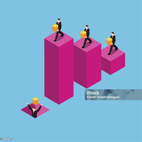 실패한 사업가가 쓰러지는 동안 높은 바에 서 있는 성공한 사업가 3차원 형태에 대한 스톡 벡터 아트 및 기타 이미지 3차원 형태 감소 경제 Istock