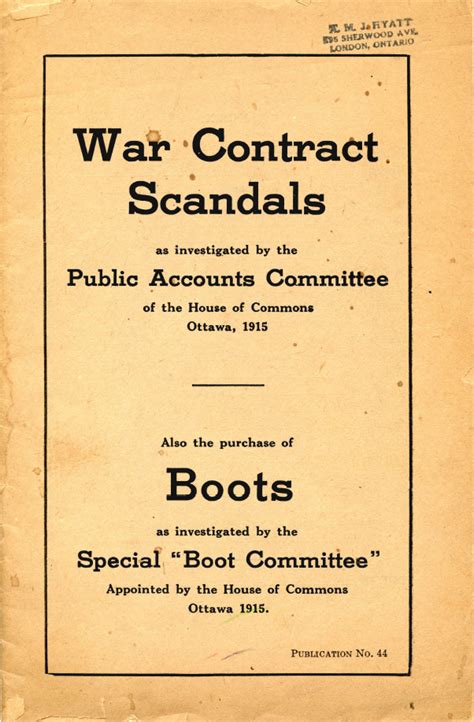 War Contract Scandals Wartime Canada