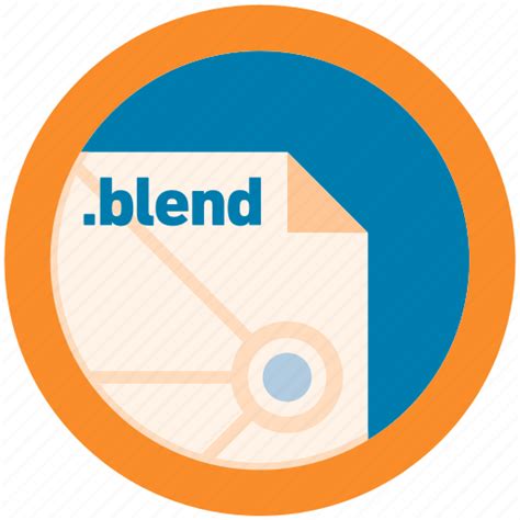 Blend Document Extension File Format Round Roundettes Icon