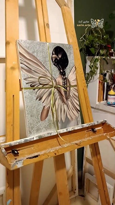 بخشی از مراحل اجرای تابلو نقاشی فرشته🎨 Art Painting تابلو